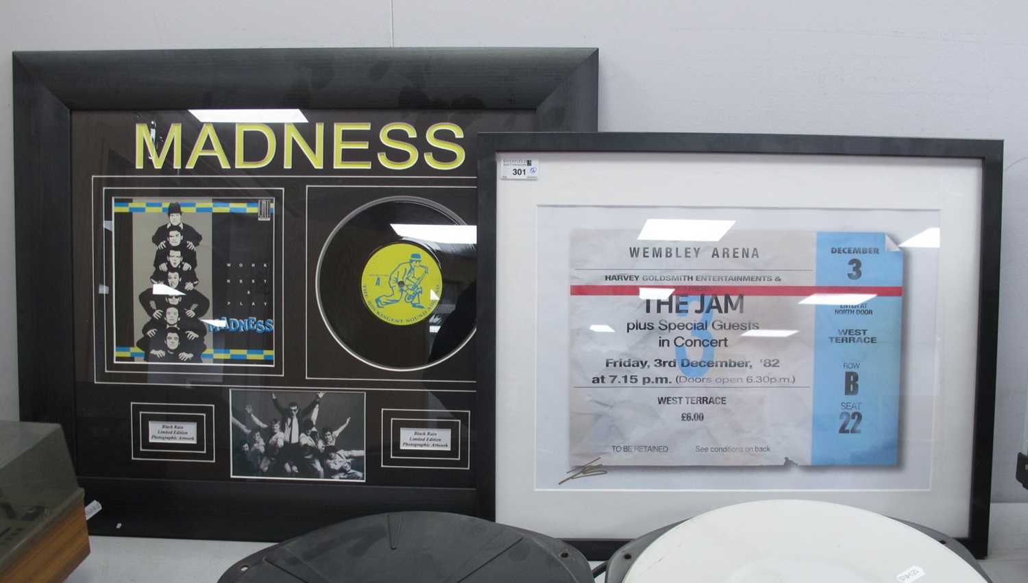 Lot 301 - Framed 'Jam' Ticket Print and framed
