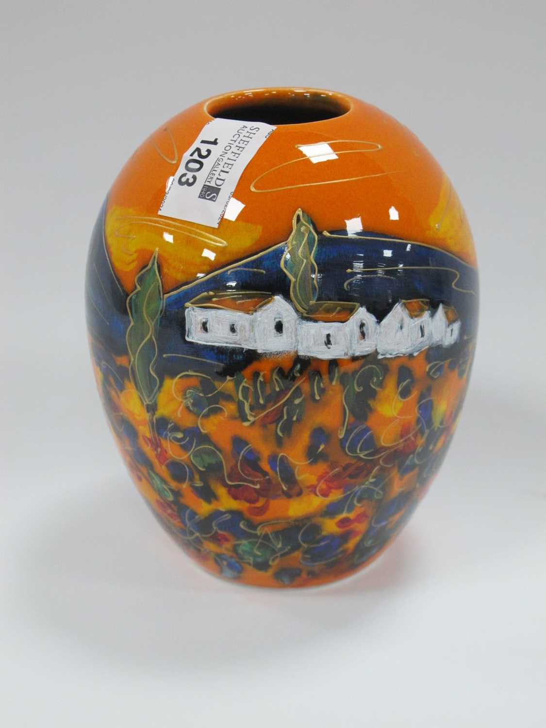 Lot 1203 - Anita Harris 'Tuscany' Delta Vase, gold