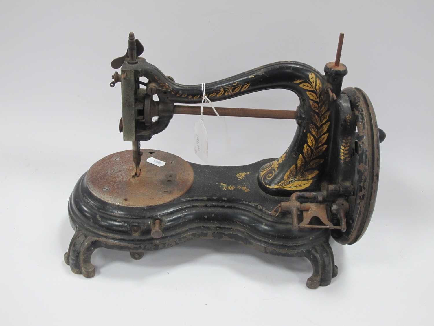 Lot 1398 - XIX Century Sewing Machine, with swan neck