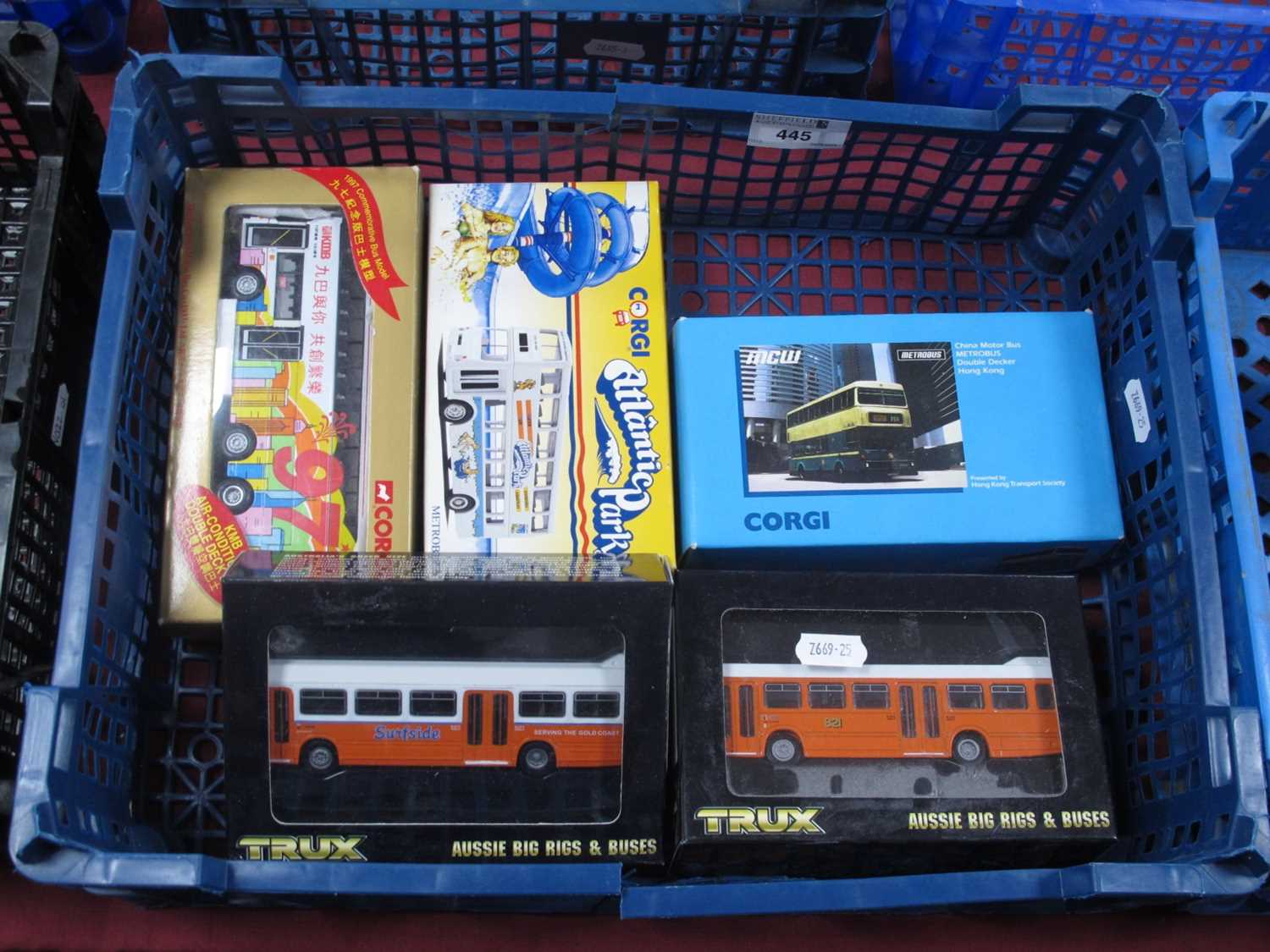 Lot 445 - Five Diecast Model Buses by Trux 'Aussie Big