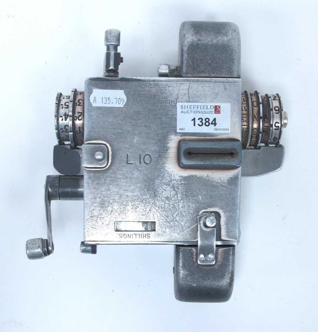 Lot 1384 - The Setright Bus/Tram Ticket Machine, L10