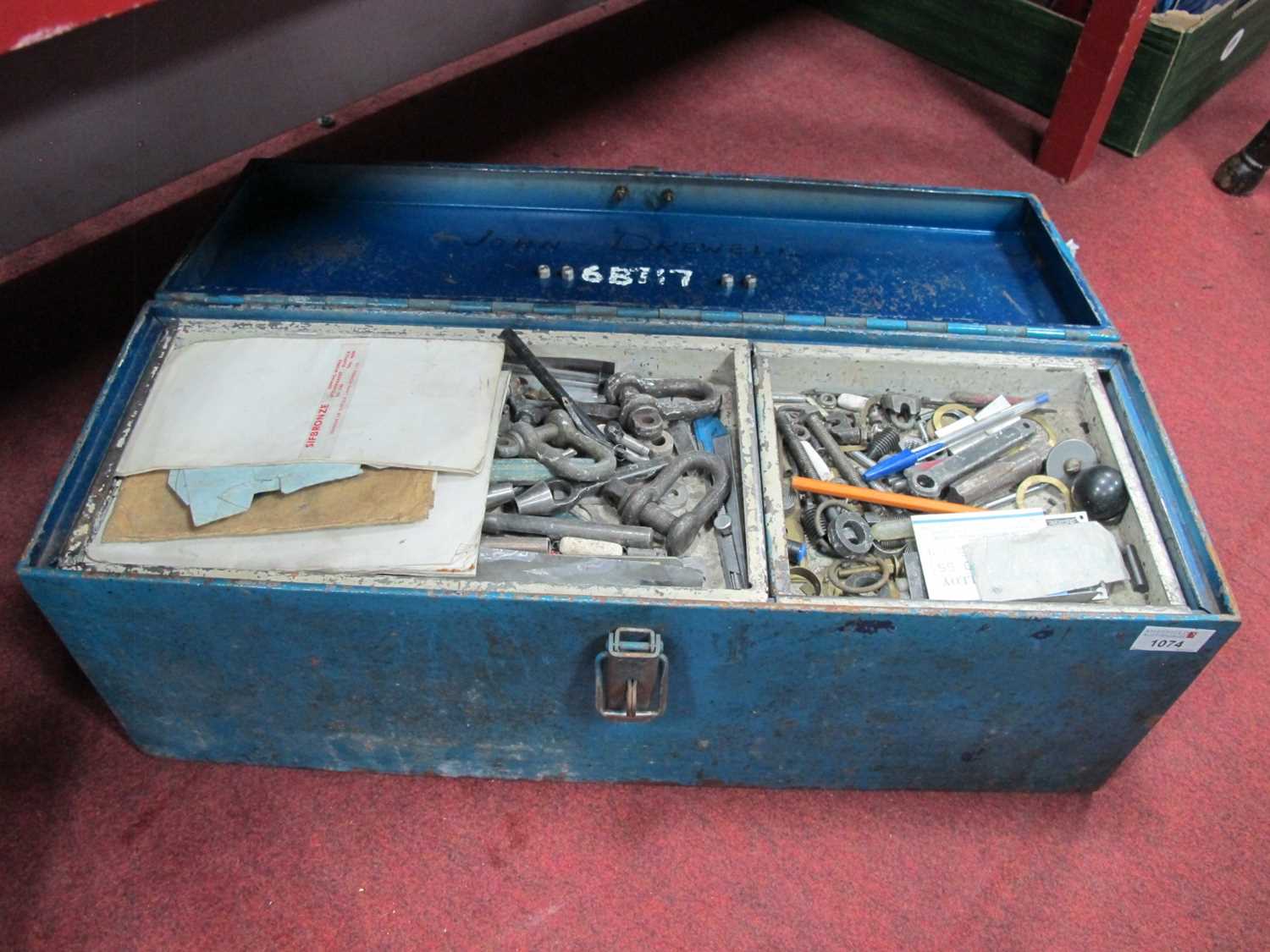 Lot 1074 - Metal Tool Box, 61cm, containing Heyco,