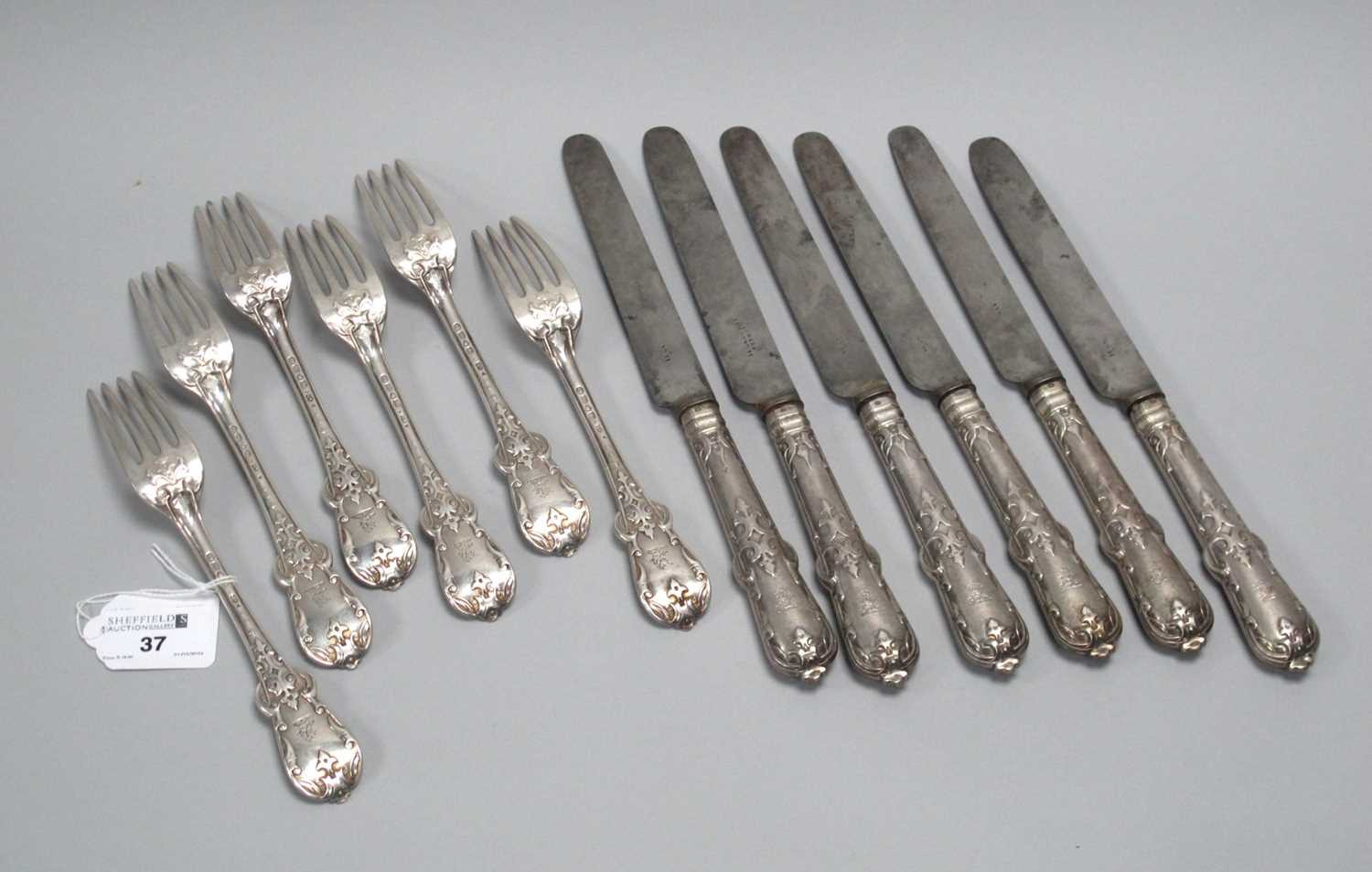 Lot 37 - A Set of Six Victorian Hallmarked Silver