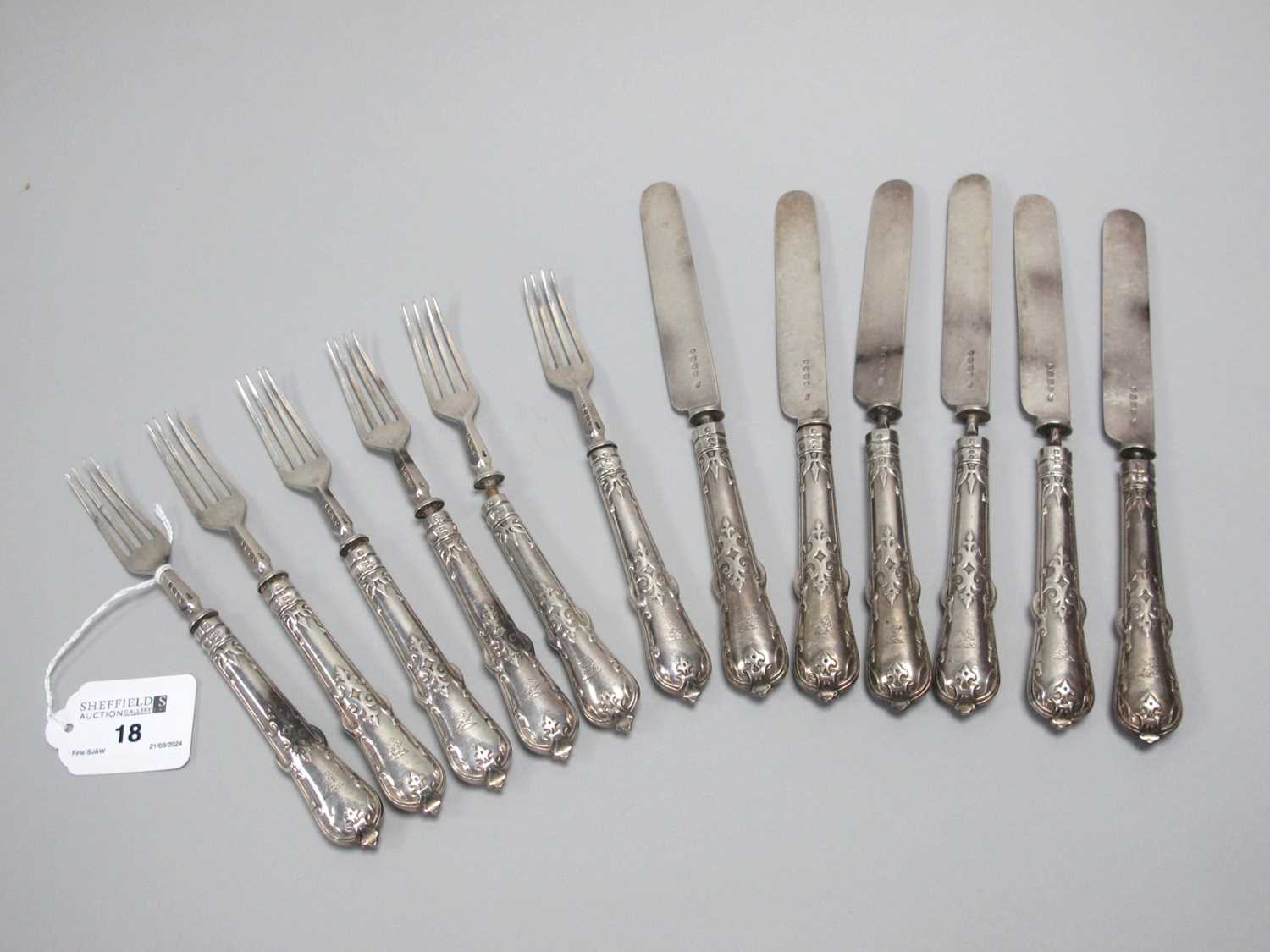 Lot 18 - A Set of Six Victorian Hallmarked Silver