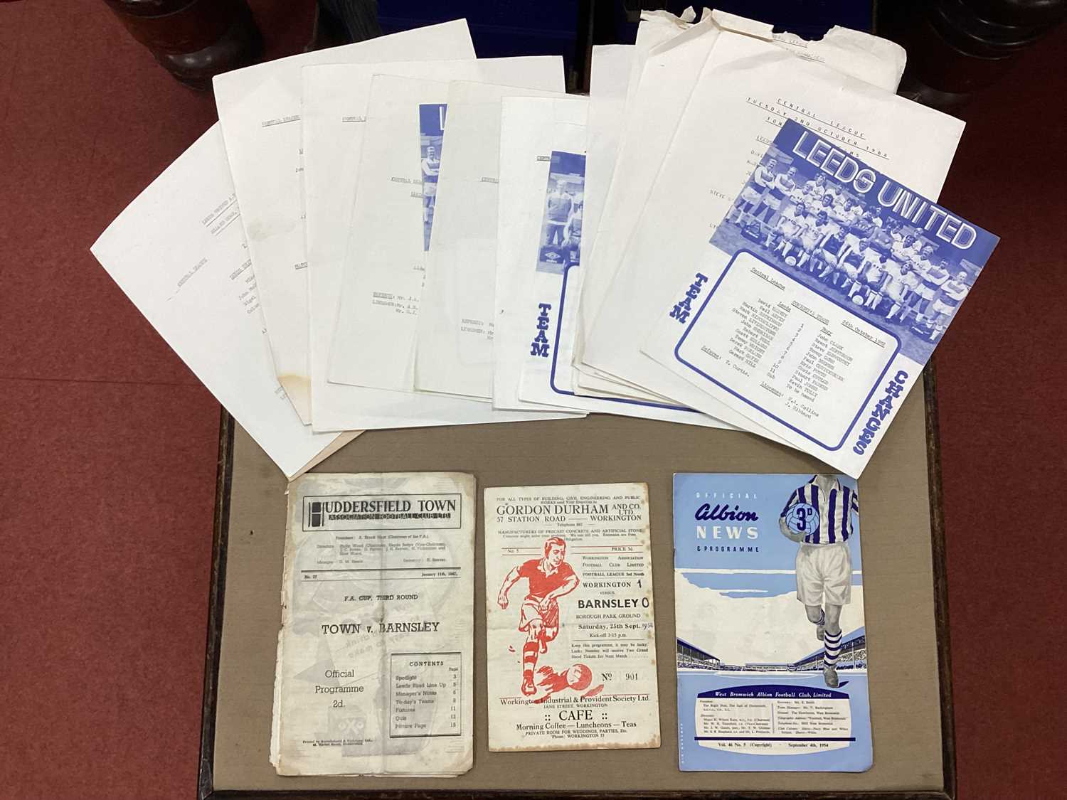 Lot 888 - Leeds United Reserves Team Sheets 1981-84,