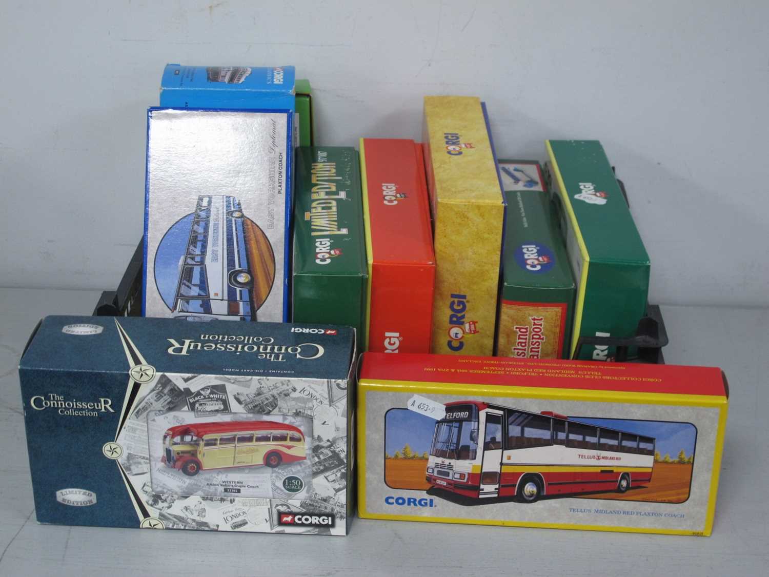 Lot 521 - Eleven Diecast Model Buses by Corgi, to