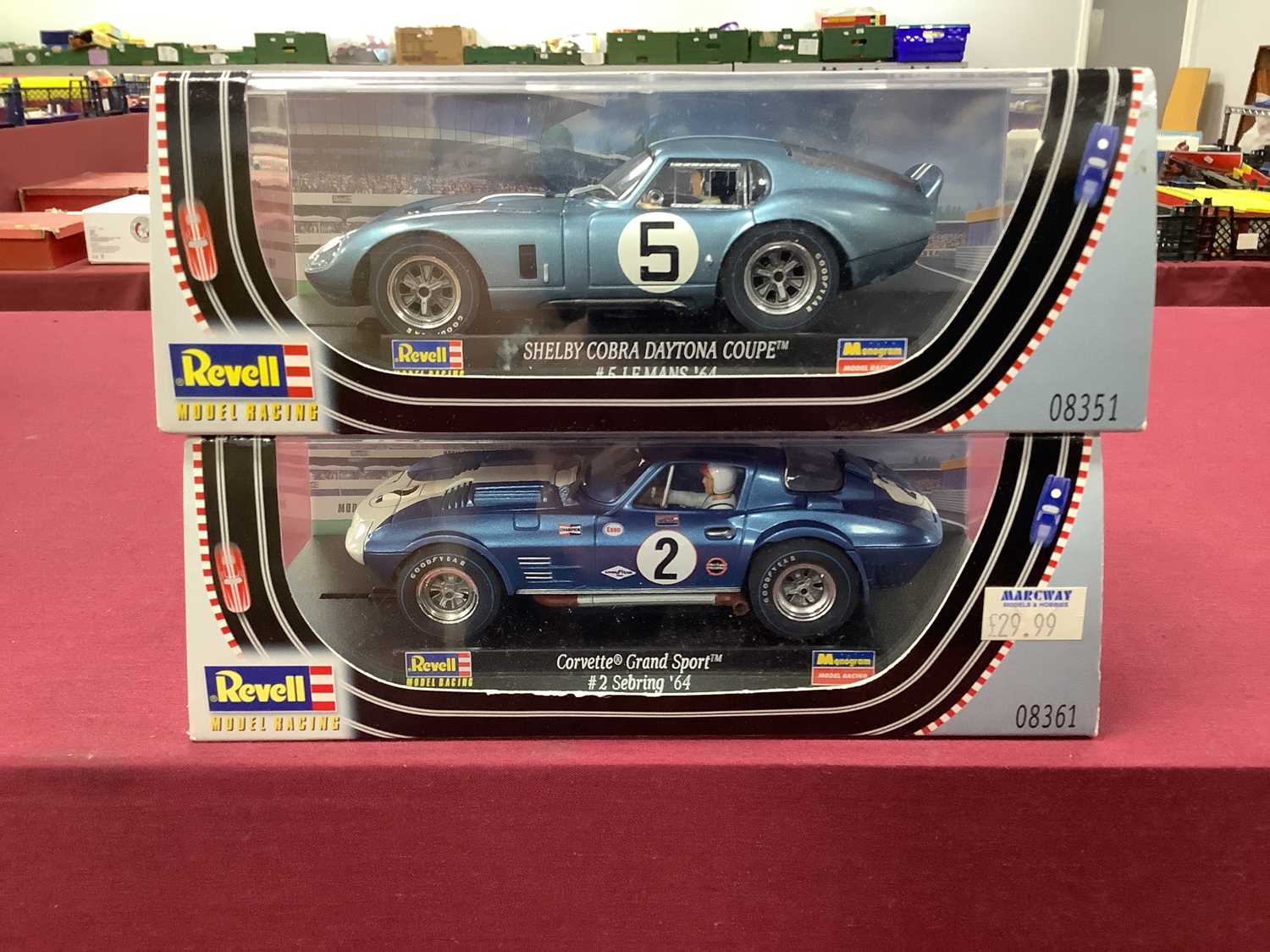 Lot 710 - Two Revell 1:32 Slot Cars. #08351 Shelby