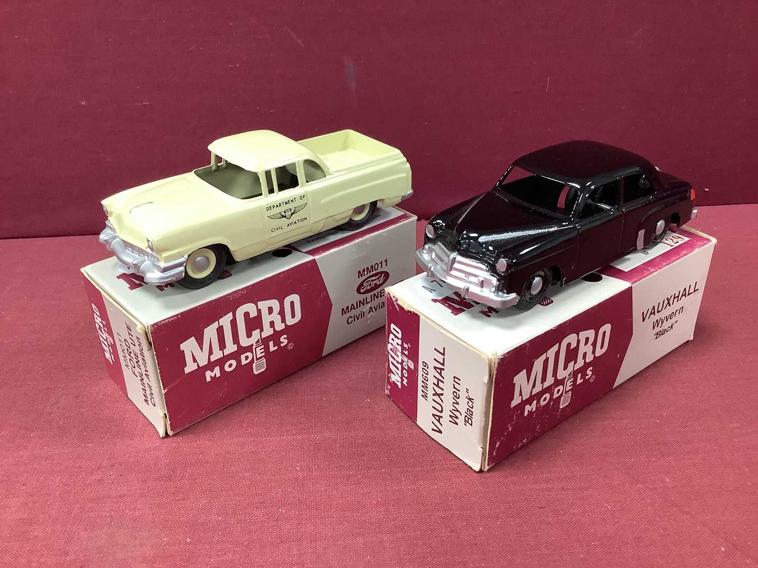 Lot 766 - Two 1:43rd Scale White Metal Model Cars by