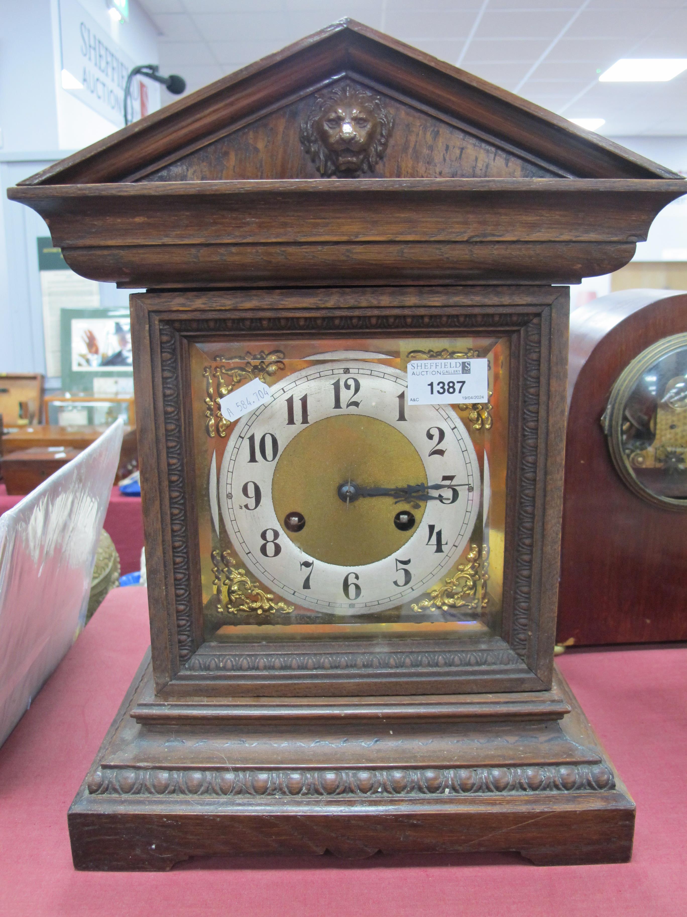Lot 1387 - Junghans Mantle clock, with eight day