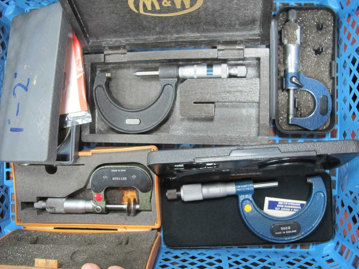 Lot 1099 - Moore and Wright Micrometers, Mitutoyo