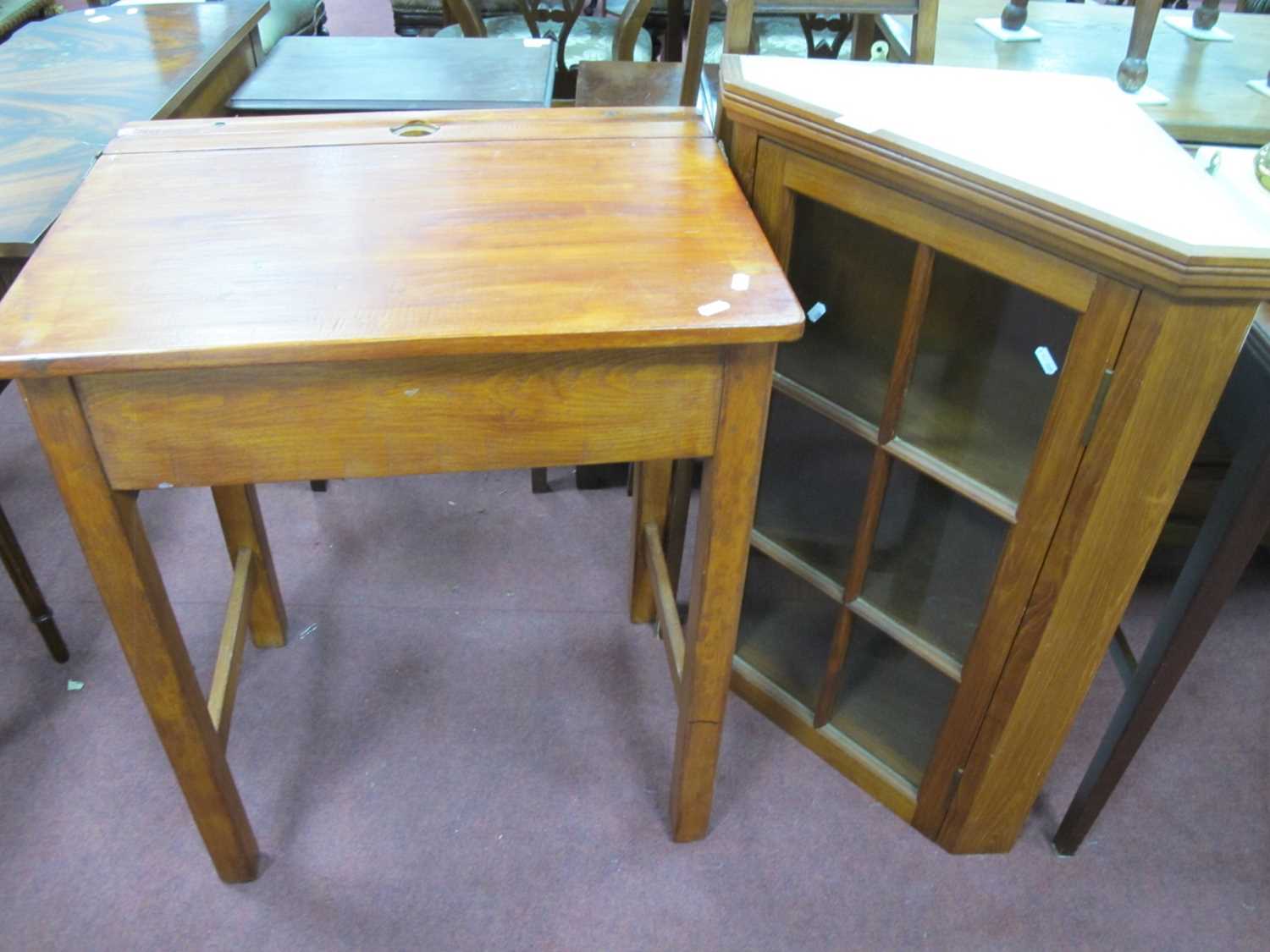 Lot 1548 - Children's School Desk, top with a hinged