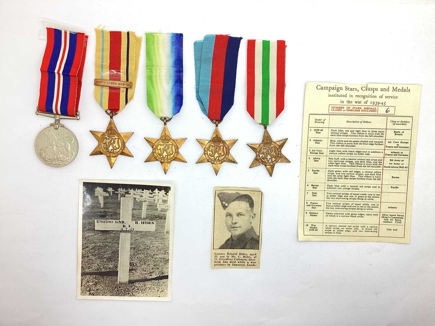 Lot 465 - WWII Medal Group and Paperwork, including