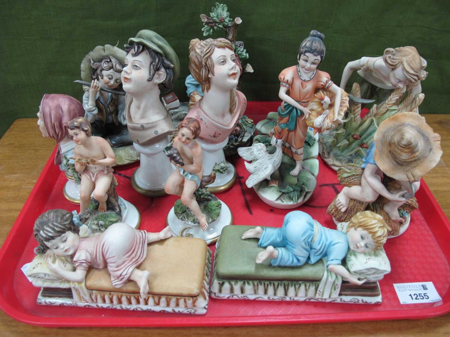 Lot 1255 - Capodimonte Figurines and Busts, including