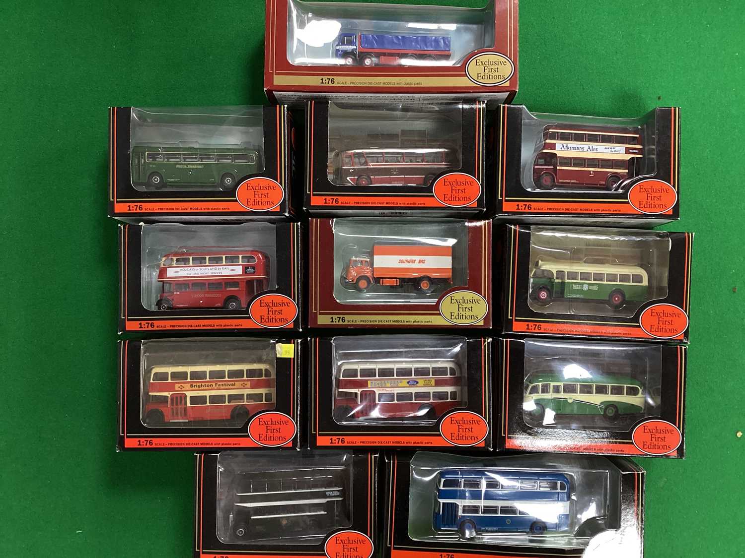 Lot 540 - Twelve 1:76th Scale Diecast Model Buses and