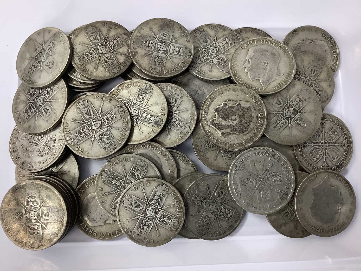 Lot 473 - Collection Of GB Pre 1947 Silver Florins,