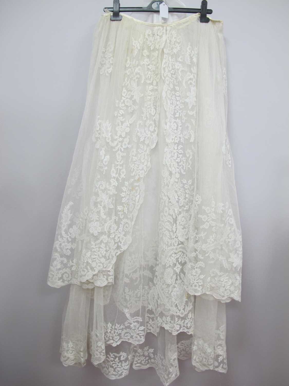 Lot 1397 - An Early XX Century Cream Tulle Skirt,