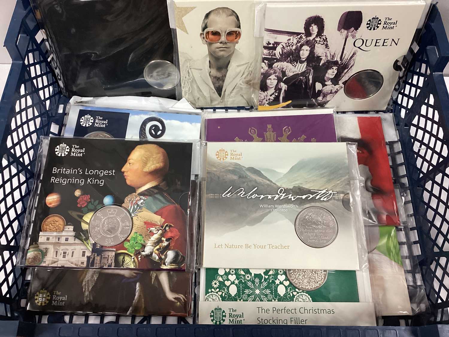 Lot 429 - Eleven Royal Mint Bunc £5 Coin Packs,