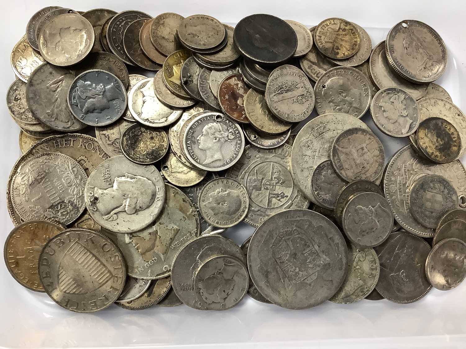 Lot 389 - Large Collection Of World Silver Coinage,