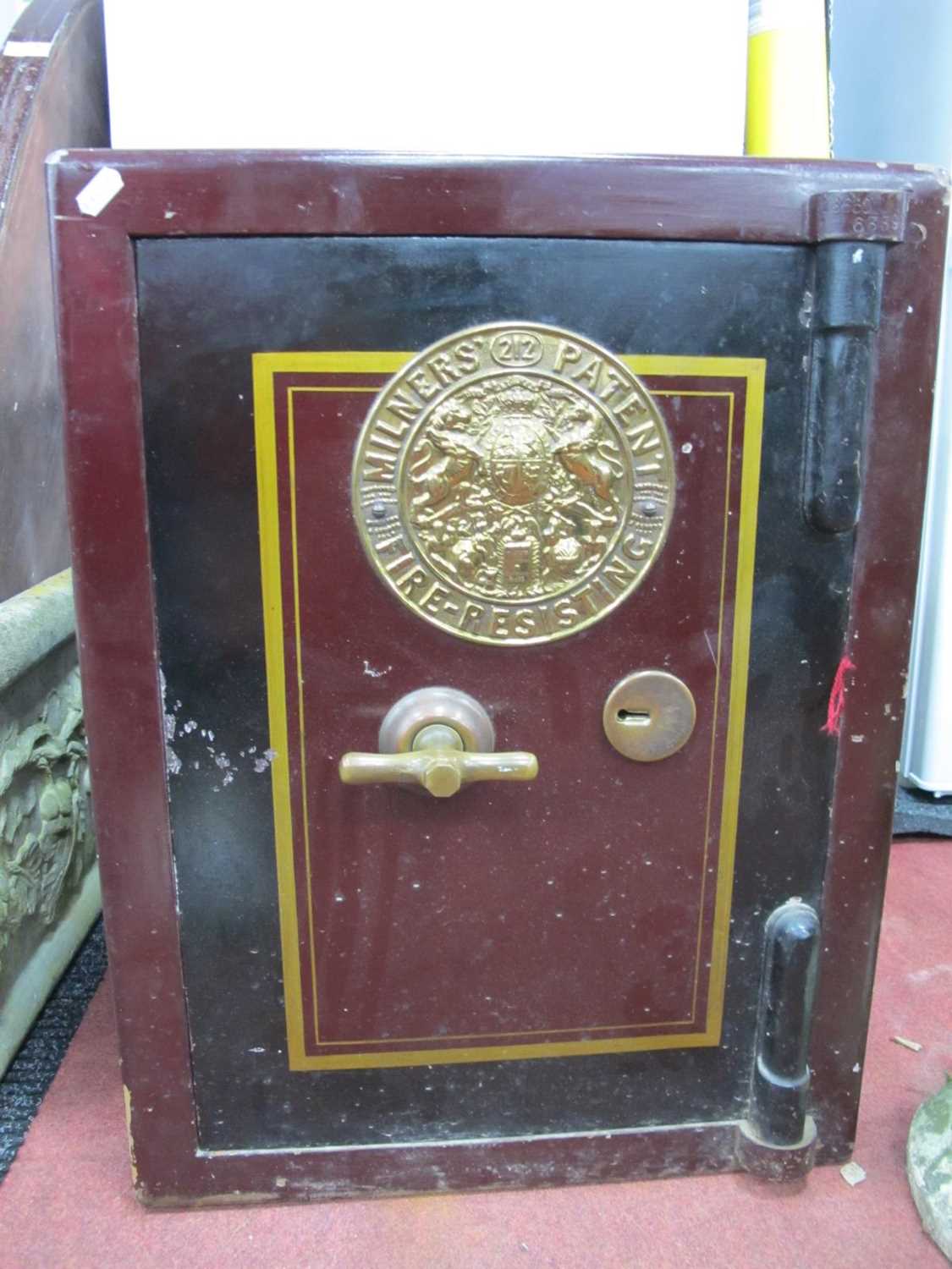 Lot 1171 - Milners Patent, fire resisting painted safe,