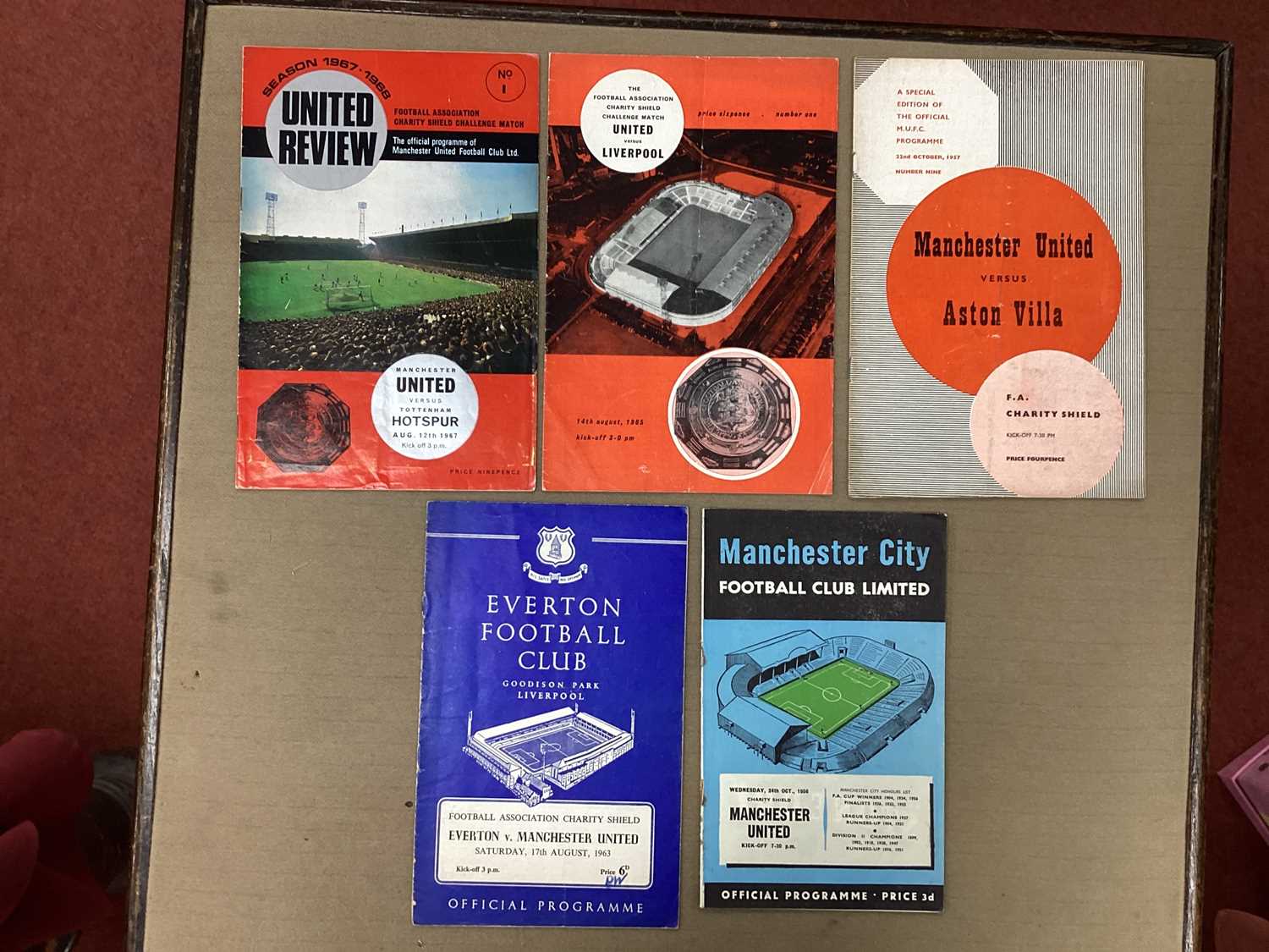 Lot 740 - Manchester United Charity Shield Programmes,