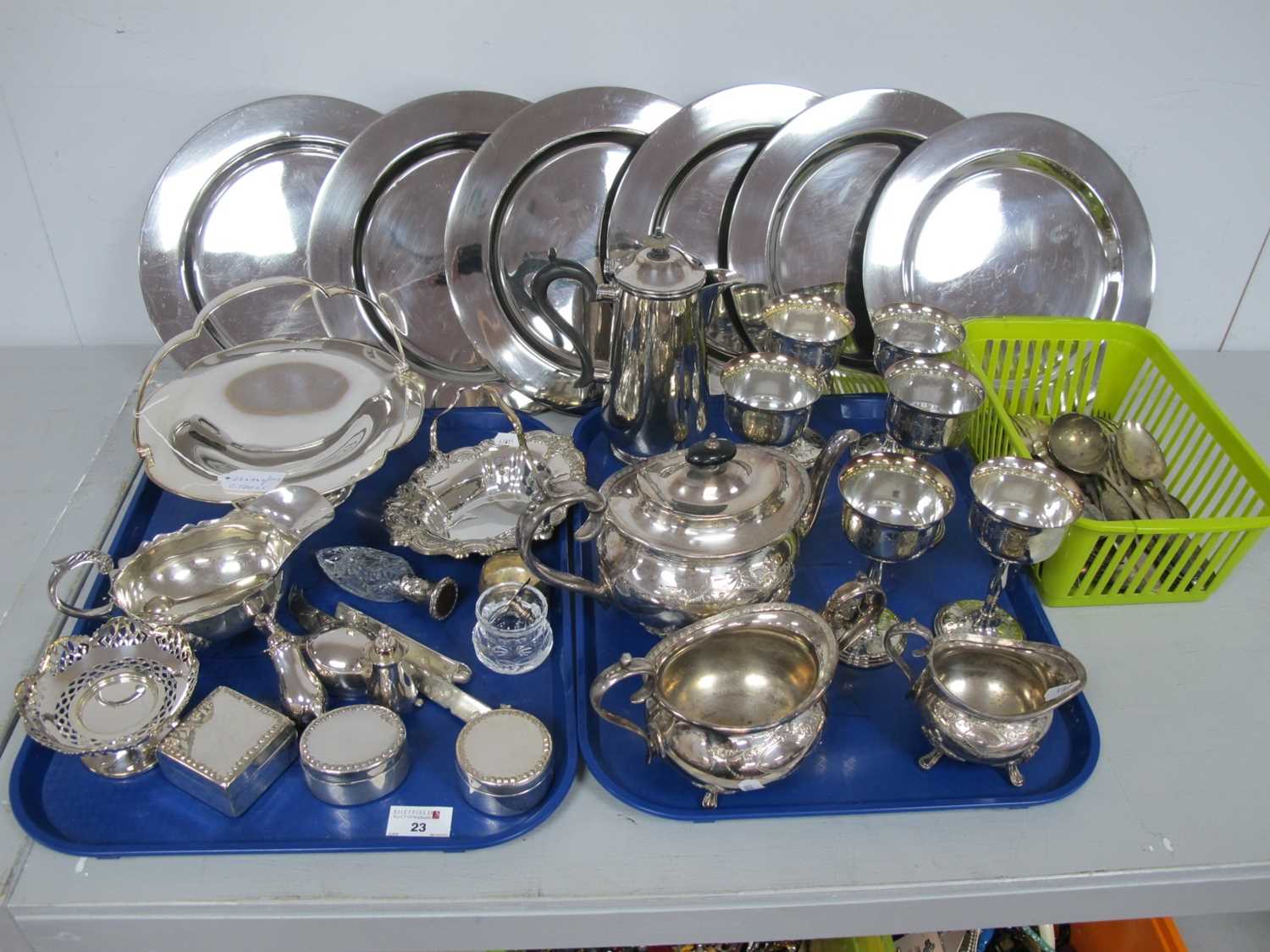Lot 23 - Assorted Plated Ware, including tea set,