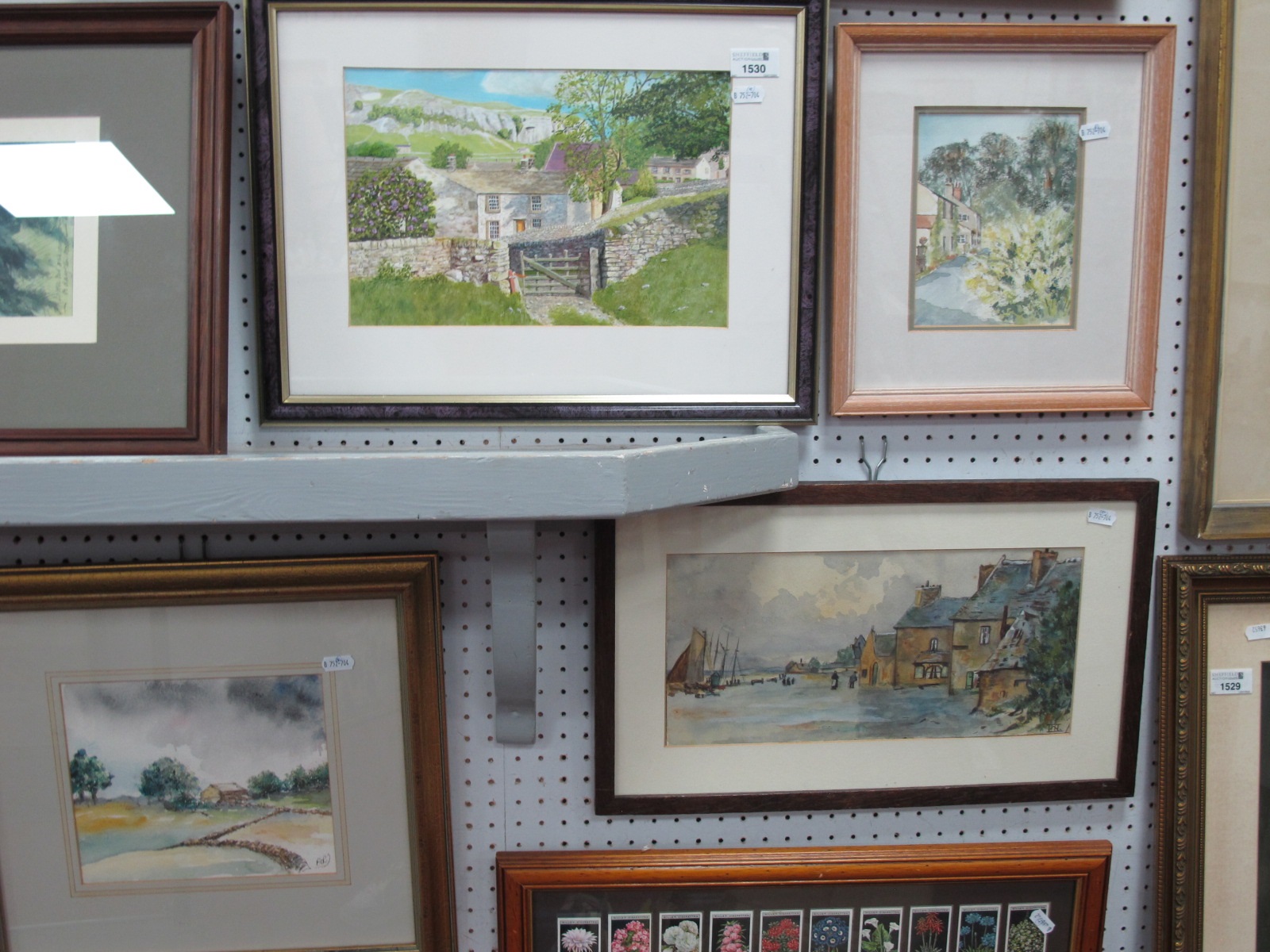 Lot 1540 - Peter Rolfe, Cottages at Ford, watercolour