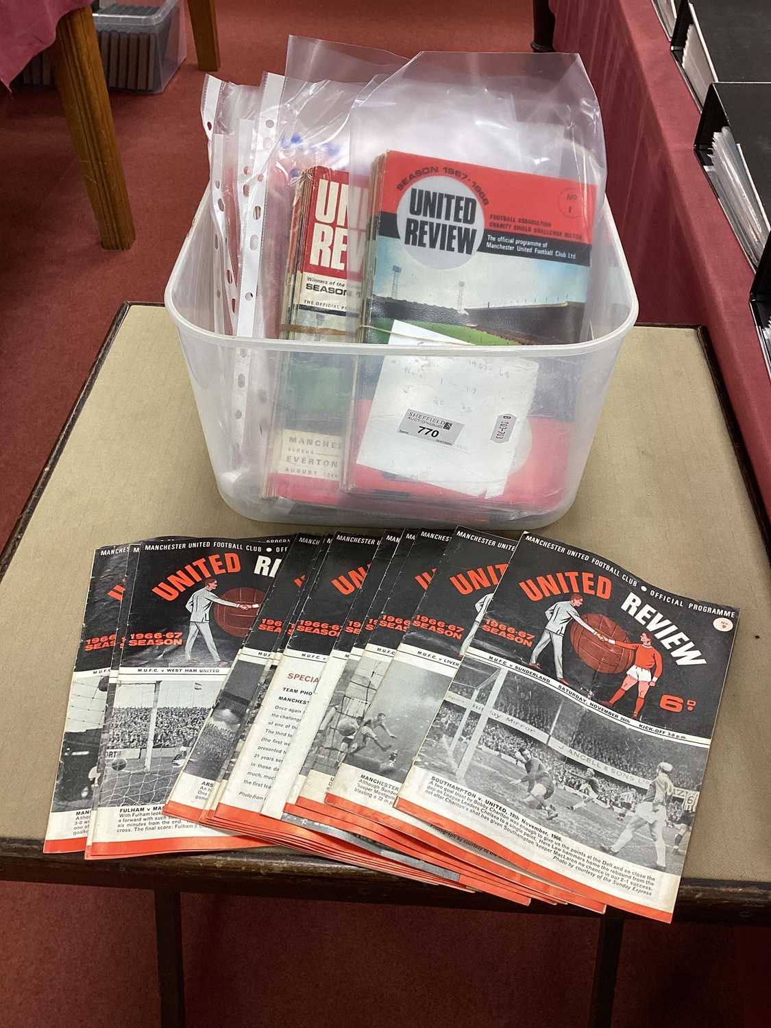 Lot 770 - Manchester United Home Programmes, 1966-75