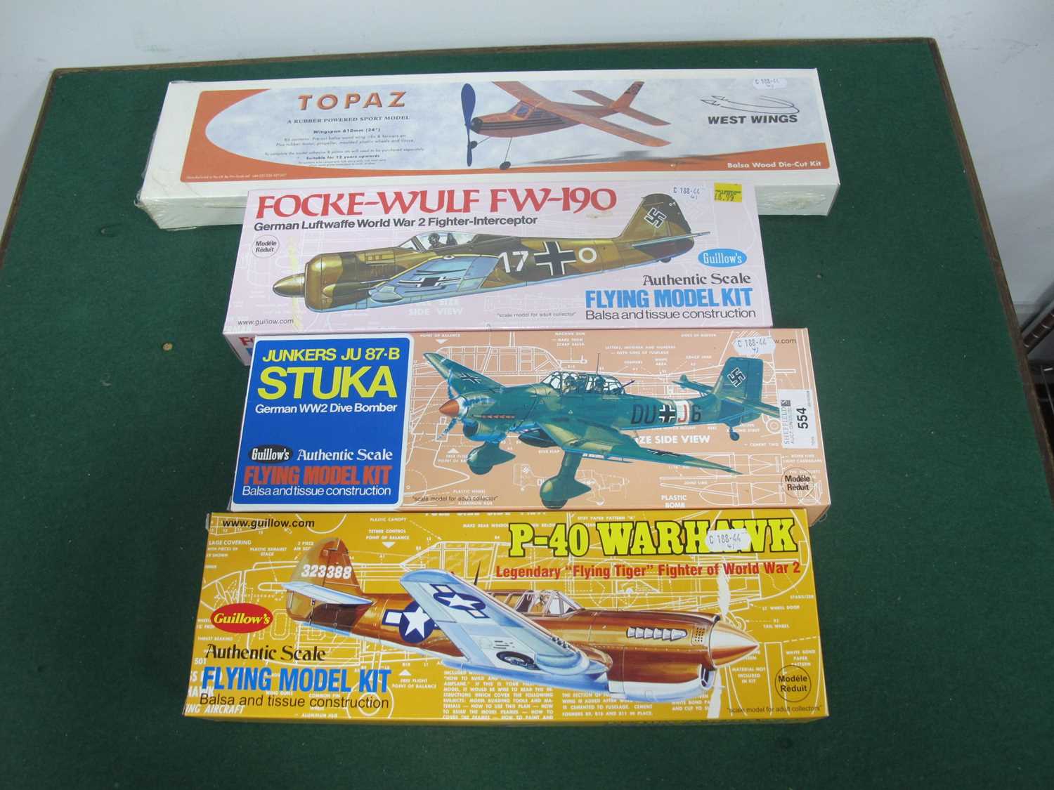 Lot 554 - Four Boxed Balsa Wood Flying Model Kits by