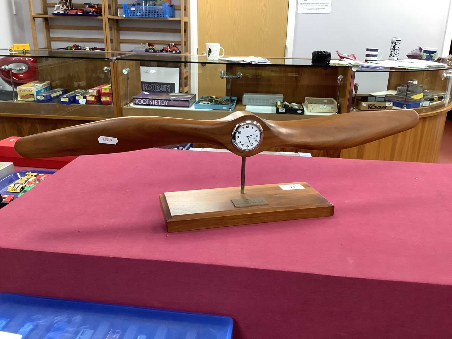Lot 771 - A Modern Wooden Propeller Desk Model with