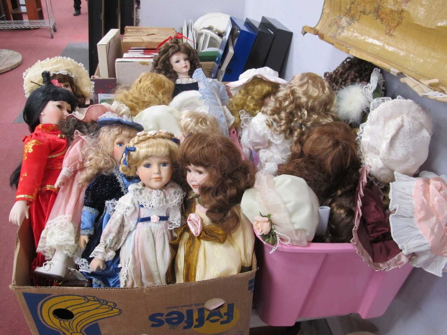 Lot 1157 - A large collection of porcelain dolls to