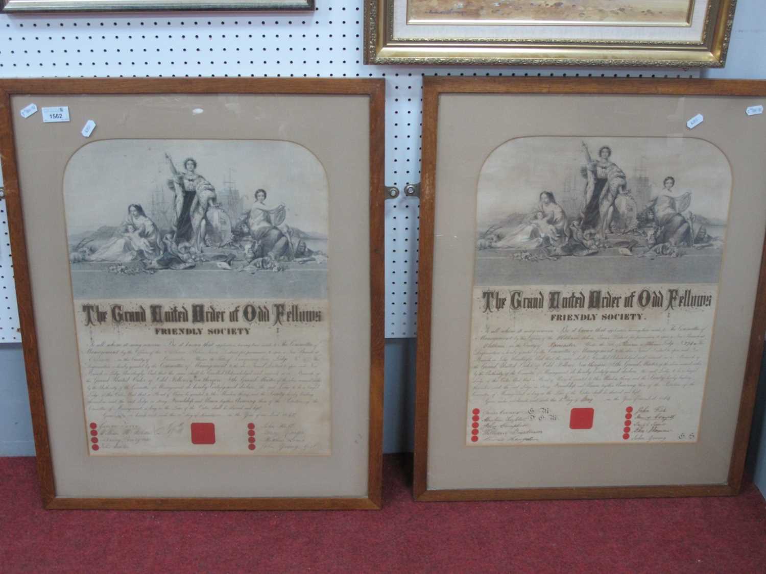 Lot 1562 - Pair of "the Grand-Uited Order - Old Fellow'