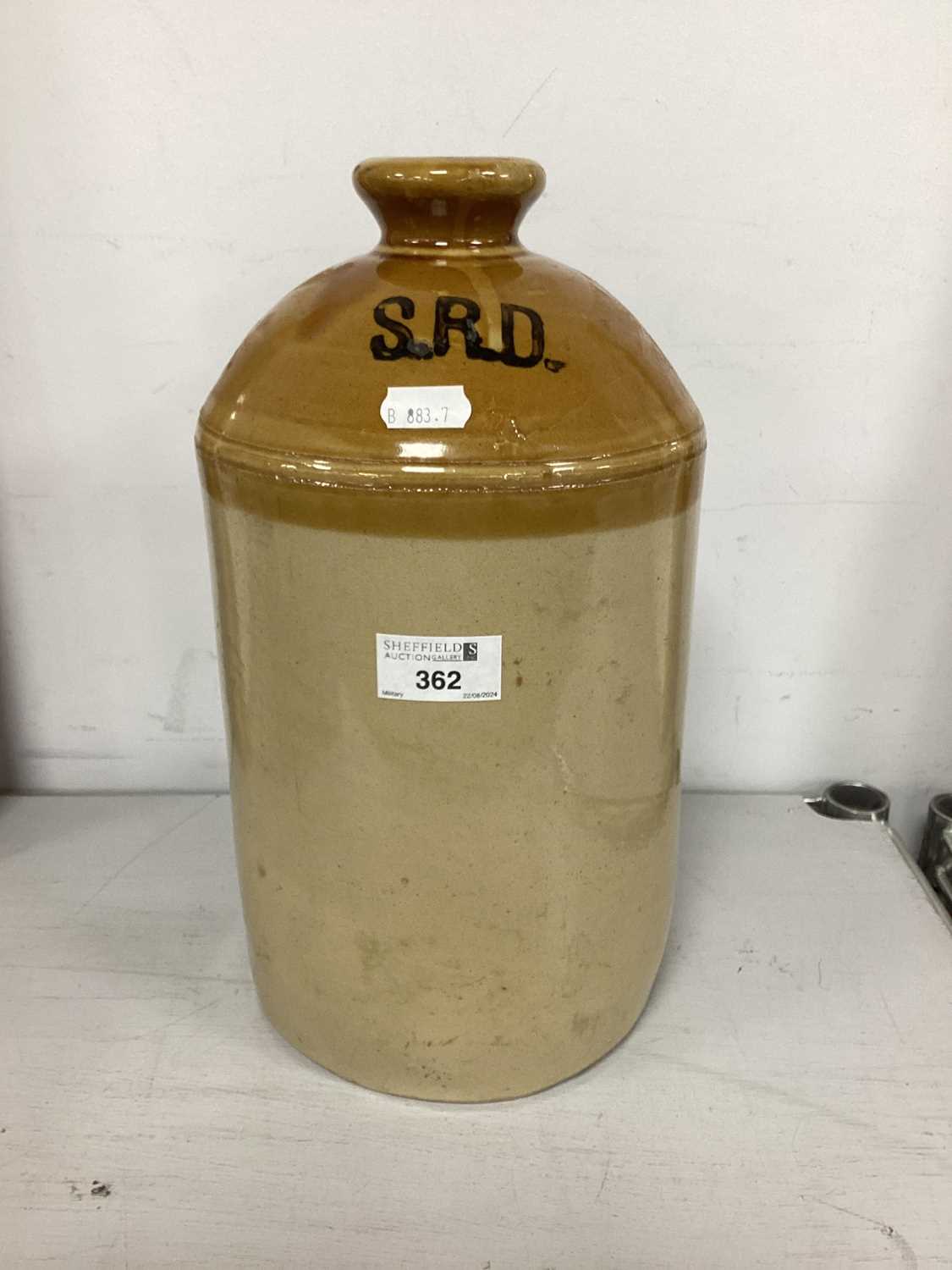 Lot 362 - WWI British Stoneware SRD Rum Jar, large one