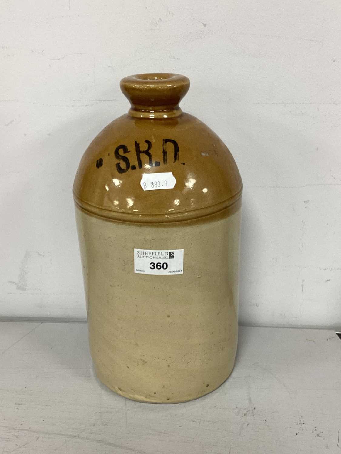 Lot 360 - WWI British Stoneware SRD Rum Jar, half
