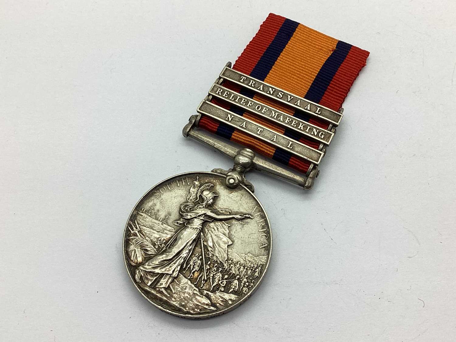 Lot 605 - Boer War British Queens South Africa Medal