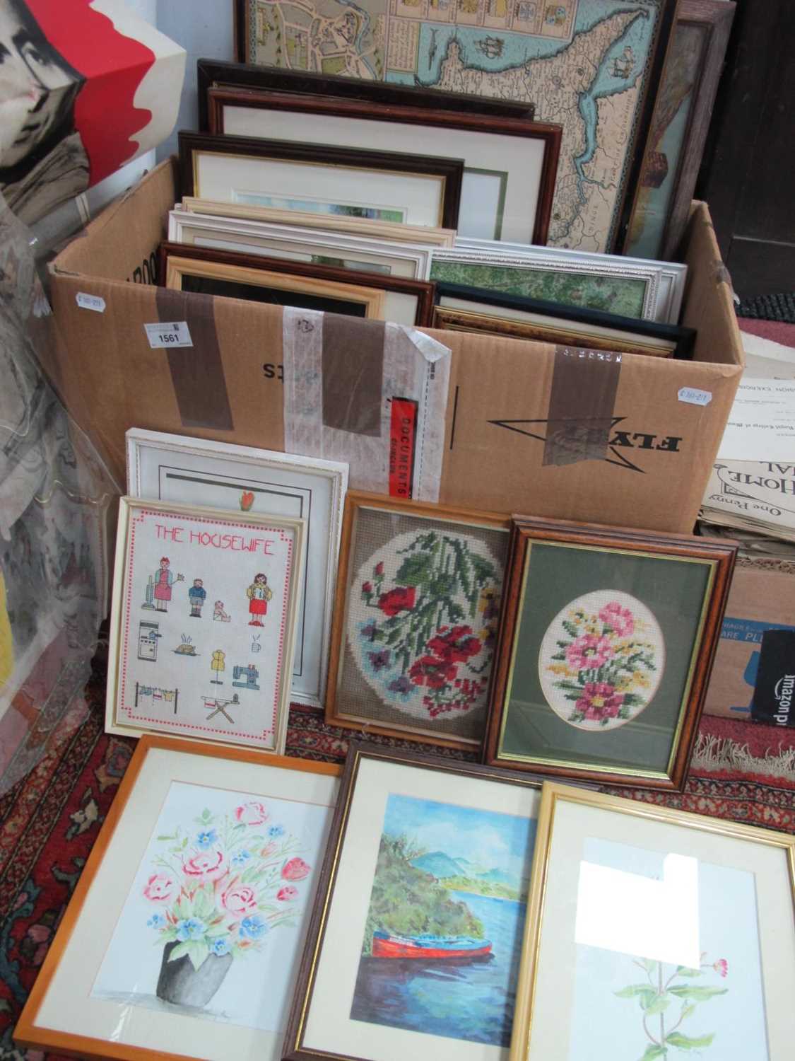 Lot 1561 - Mary Hay, Still Life of a Rose; other