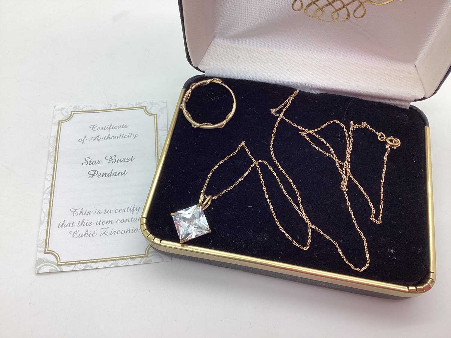 Lot 110 - A Stone Set Pendant of Starburst Design,