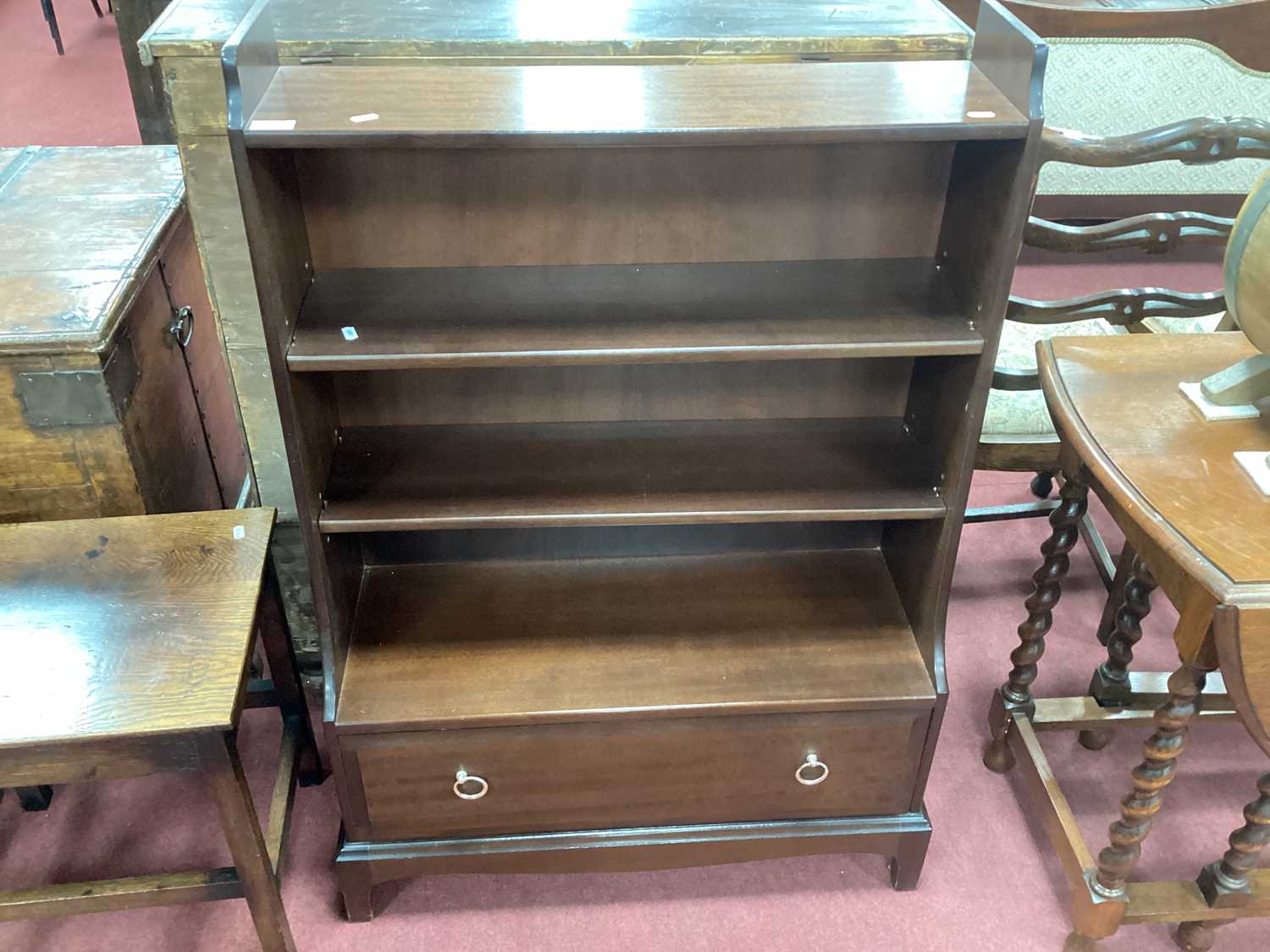 Lot 1536 - Stag Bookcase, with two adjustable shelves,