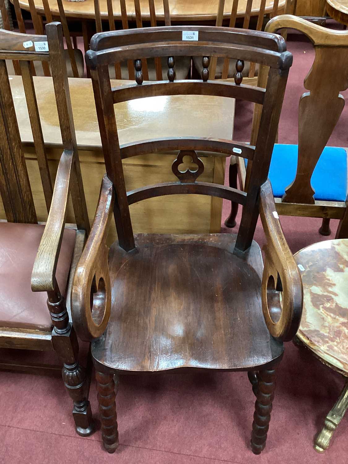 Lot 1531 - A Victorian High Back Parlour Chair, with