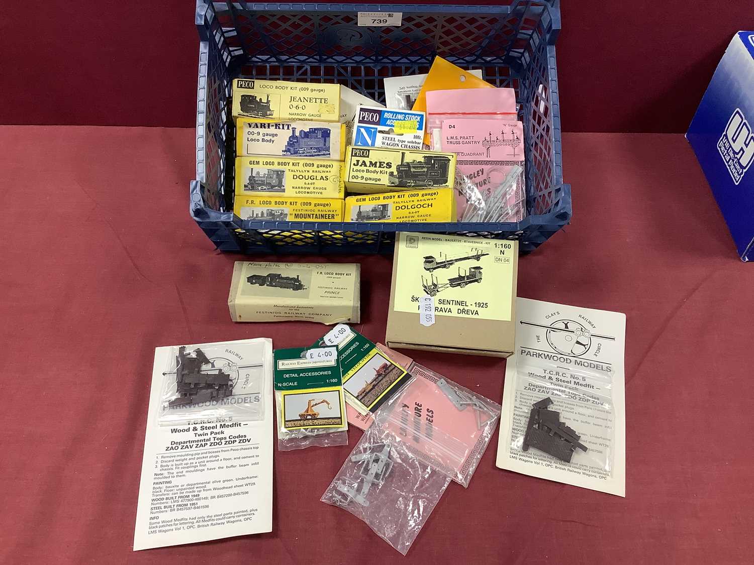 Lot 739 - Seven 009 White Metal Locomotive Body Kits,