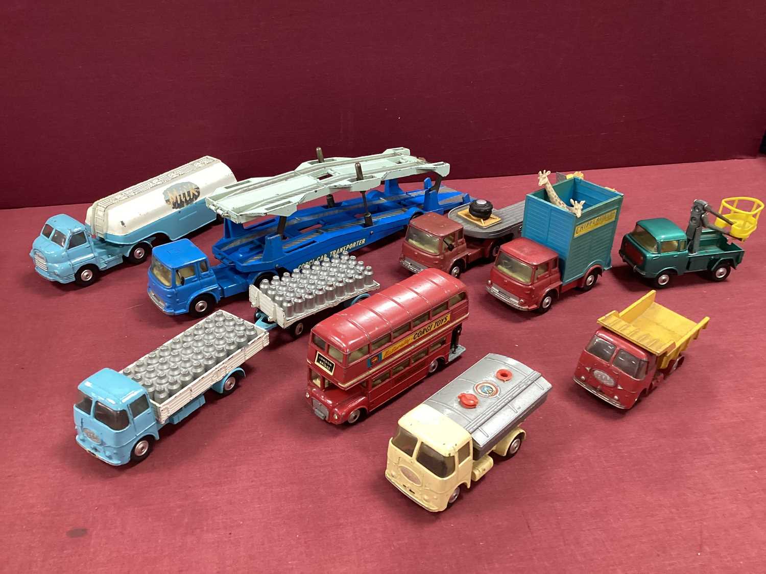 Lot 847 - Nine Original Corgi Commercial Vehicles,