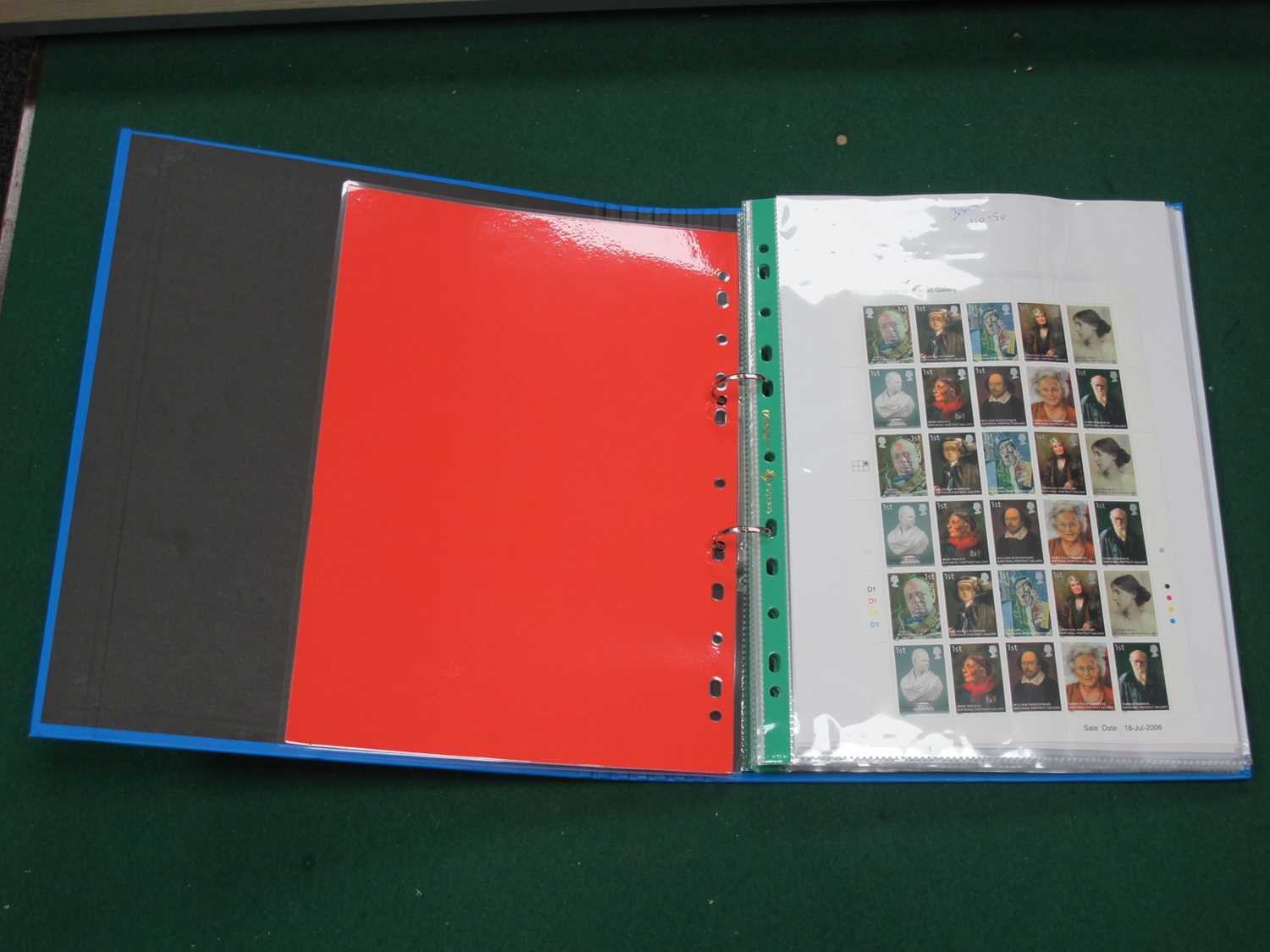 Lot 661 - Stamps; A folder containing part sheets and
