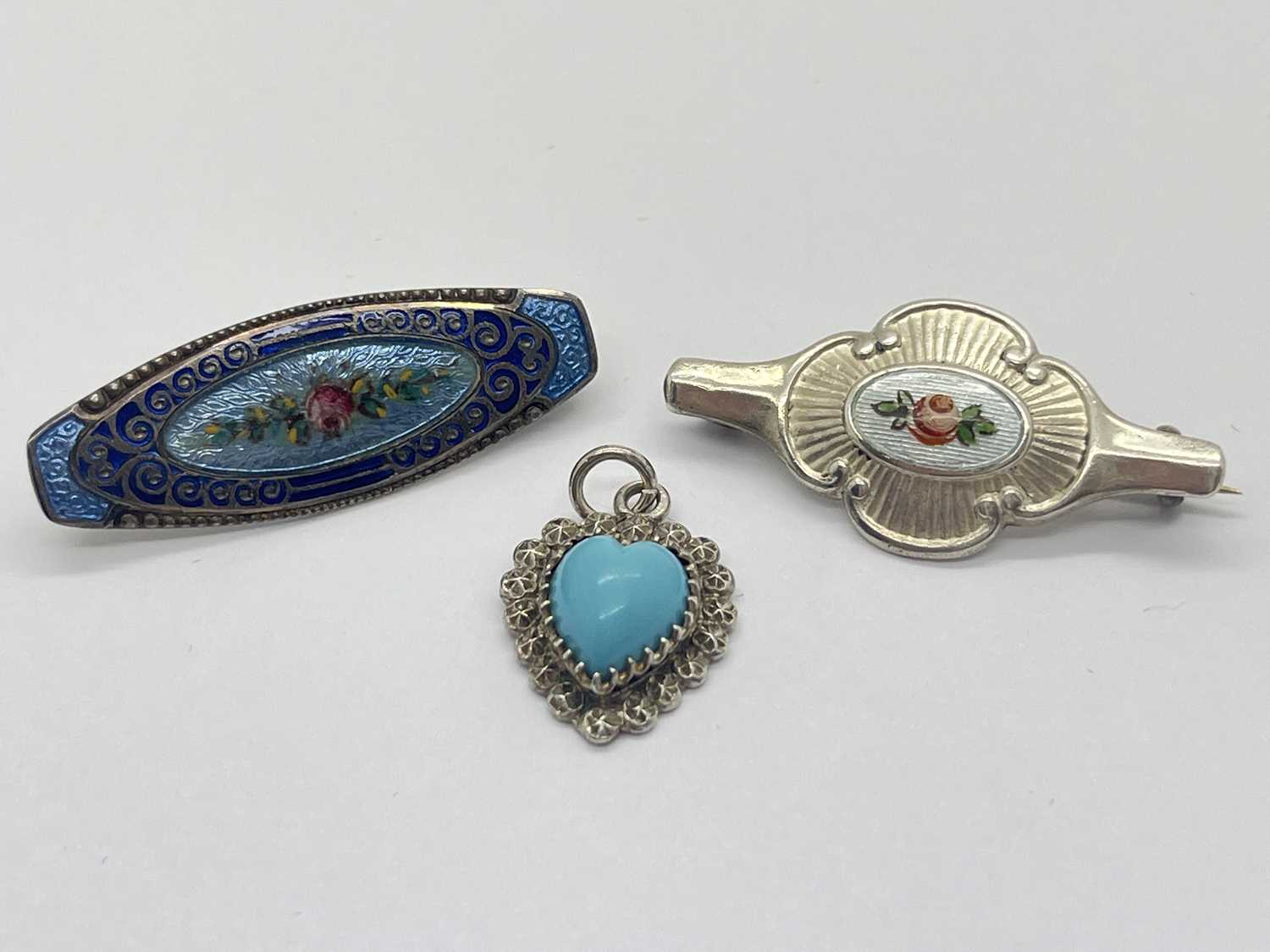 Lot 145 - Charles Horner; A Floral Enamelled Brooch,