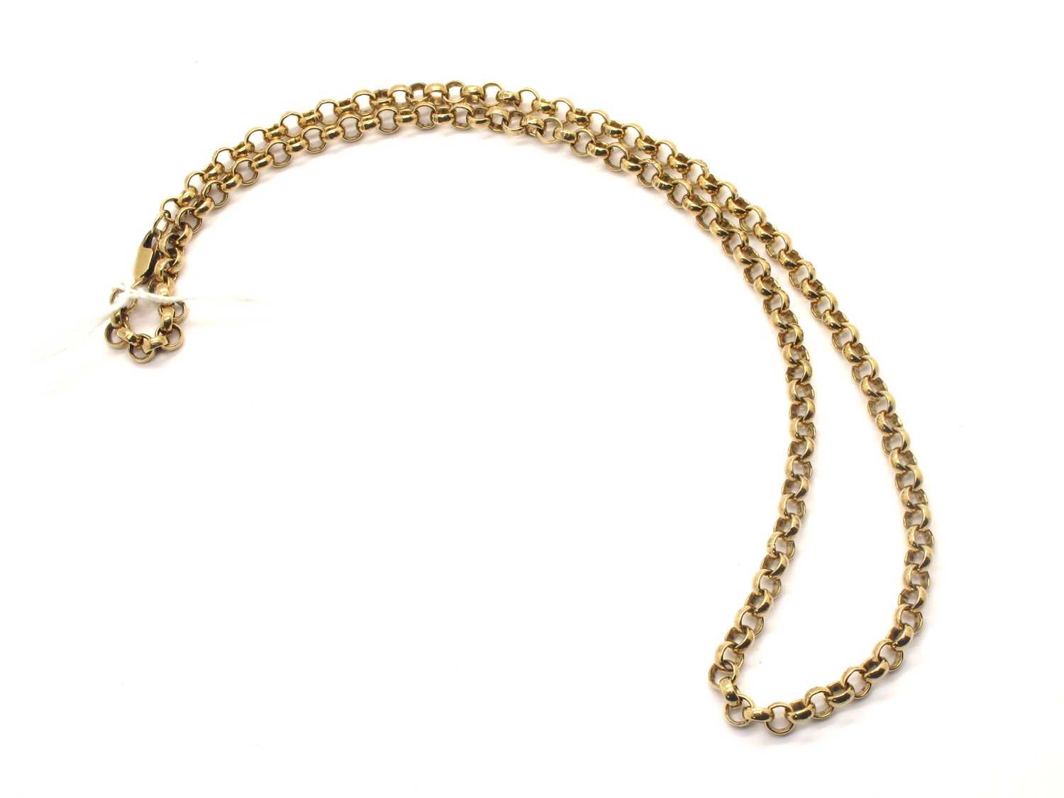 Lot 117 - A 9ct Gold Belcher Link Chain, of uniform