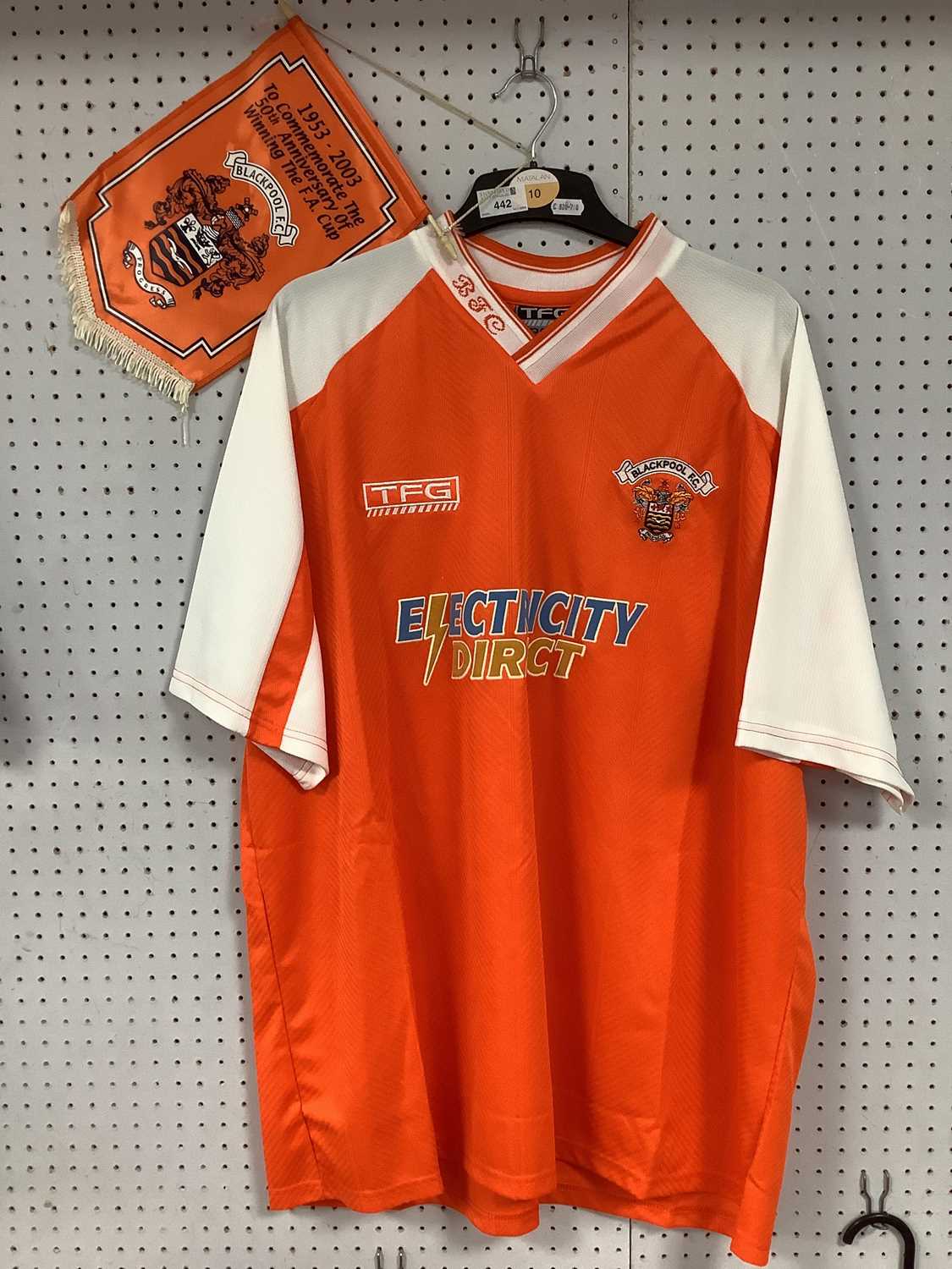 Lot 442 - Blackpool TFG Home Shirt with 'Electricity