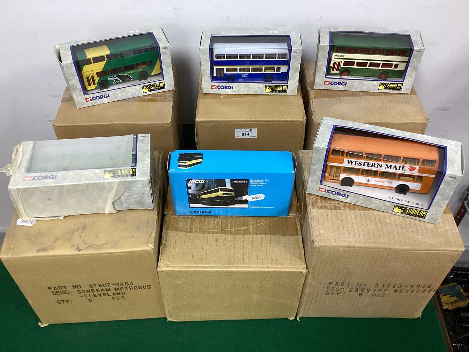 Lot 614 - Thirty Six Diecast Model Buses by Sunbeam