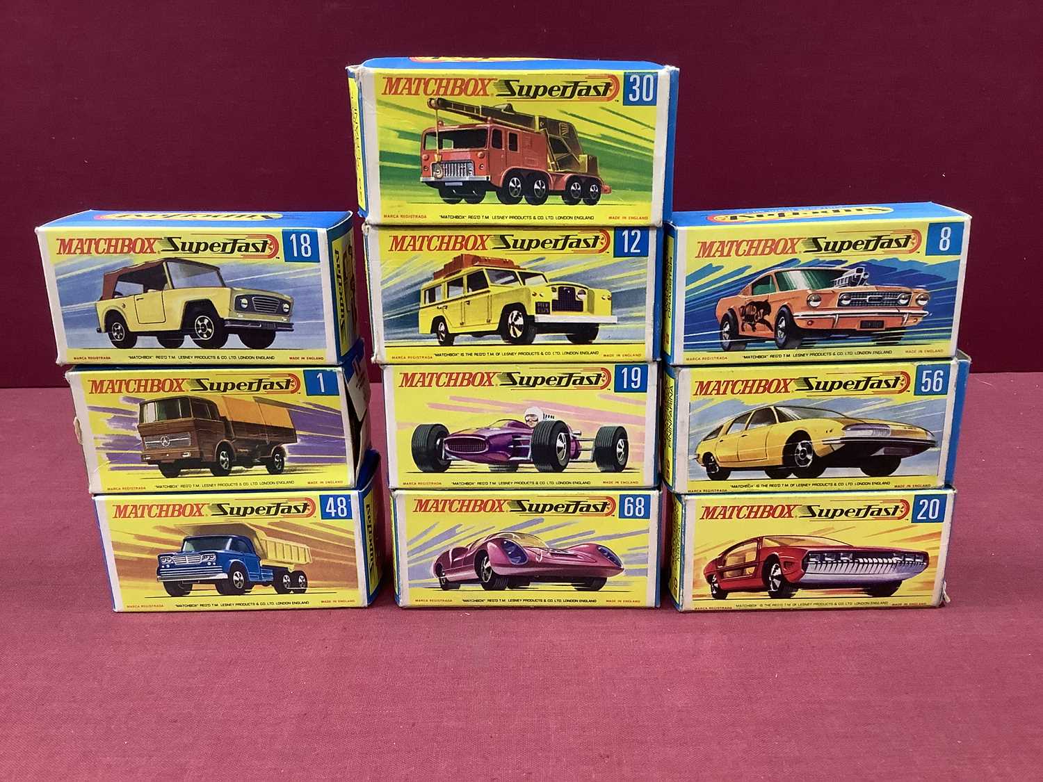 Lot 835 - Ten Original Matchbox 1:75 Superfast, all