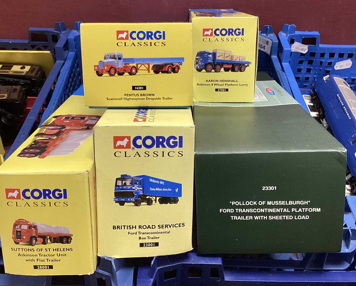 Lot 554 - Five Corgi Diecast Model Commercial Vehicles