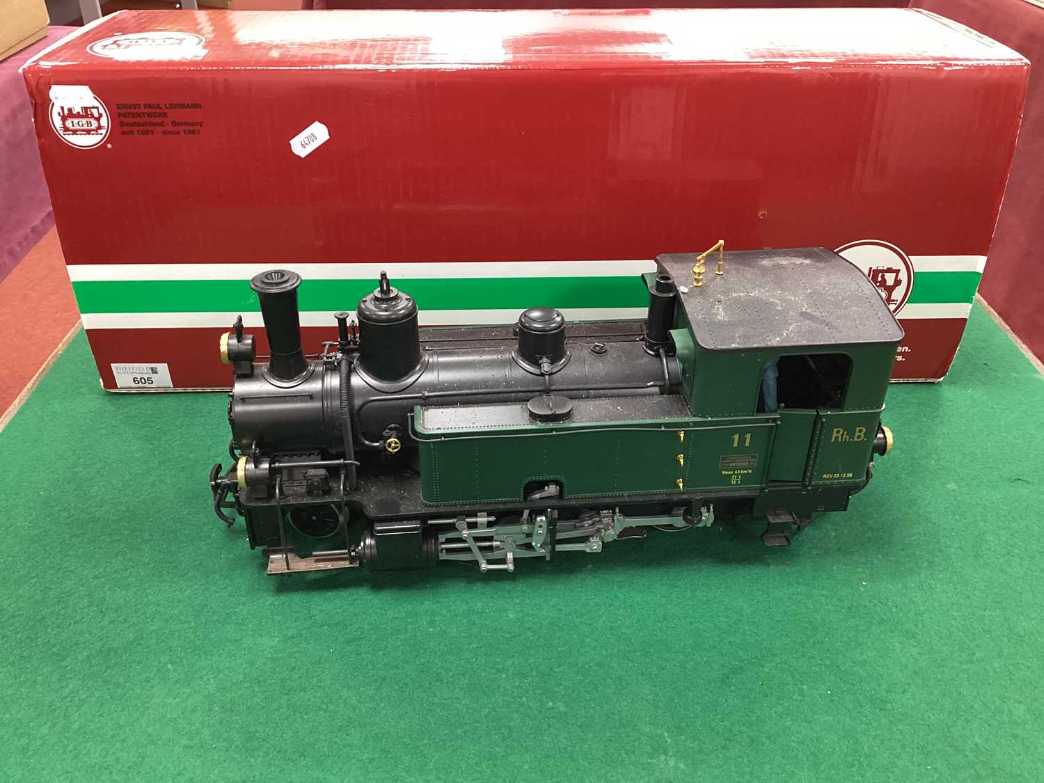 Lot 605 - LGB G Scale 2-6-0 RhB tank engine "Heidi"
