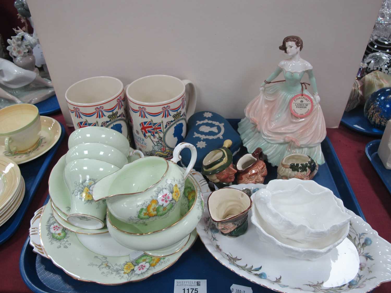 Lot 1175 Aynsley Part Tea Set Coalport Figurine