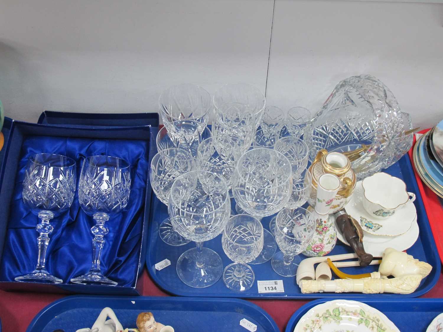 Lot 1134 - Royal Doulton paor of wine glasses boxed,